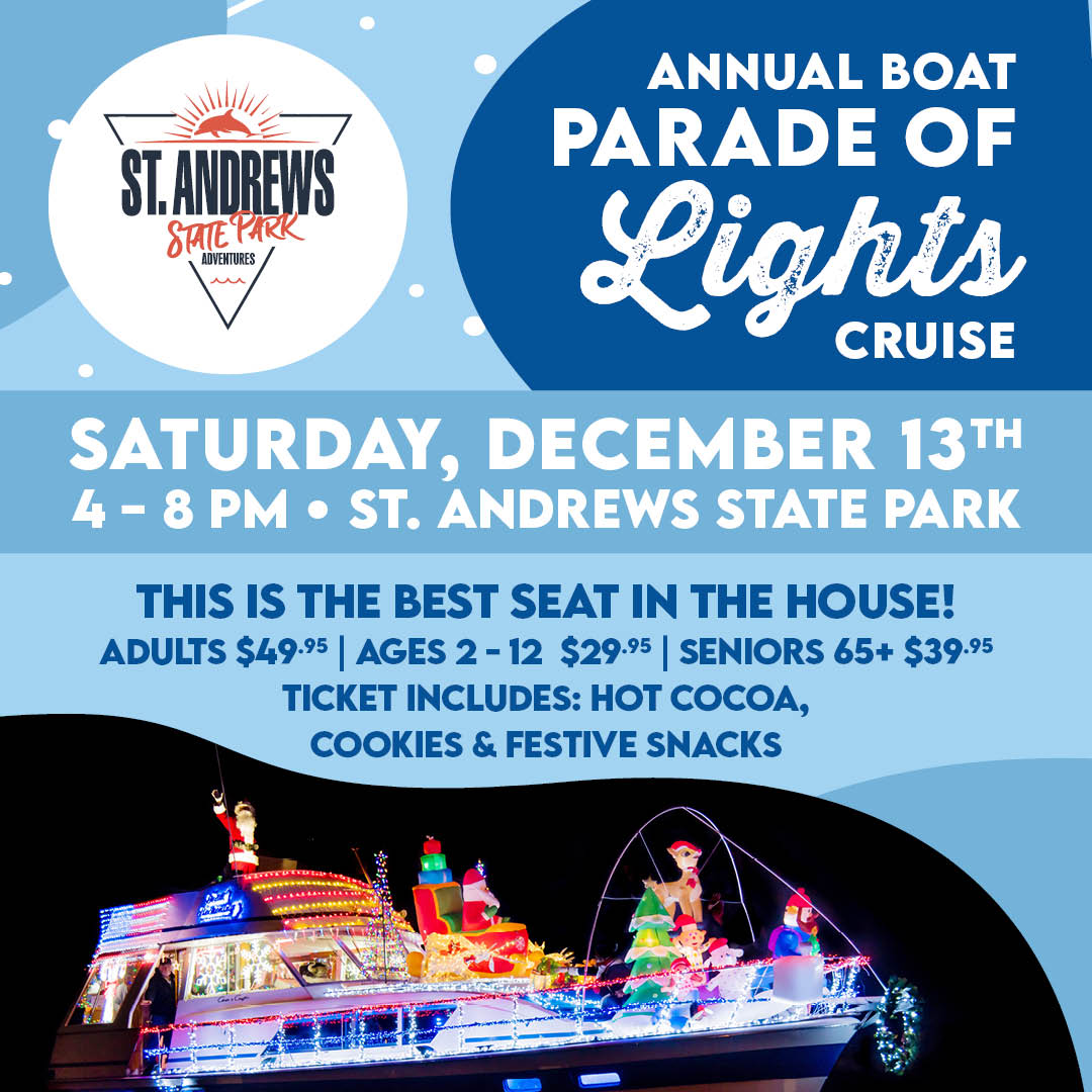 Annual Boat Parade of Lights Cruise | St. Andrews State Park & Shell Island